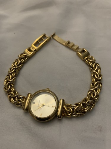 .925 Sterling Silver Technibond Watch Gold Tone Byzantine Design Wrist ...