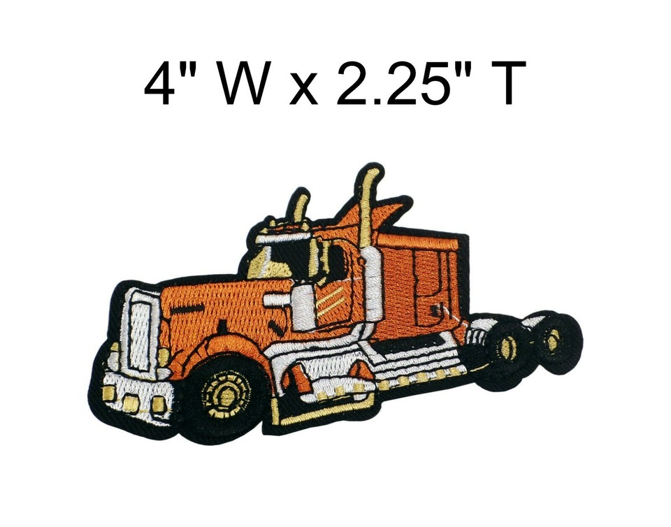 TRUCKER SEMI 18-WHEELER RIG TOW TRUCK TRUCK DRIVER PATCH iron-on ...