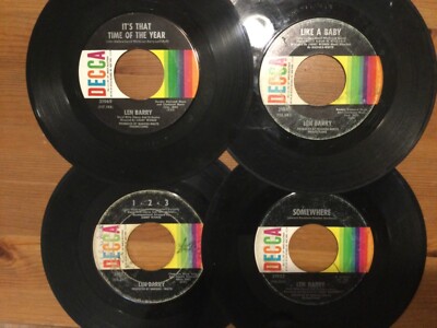 Len Barry 45 Lot “1-2-3”/ “Like A Baby”/ “Somewhere”/ “Its That Time Of ...