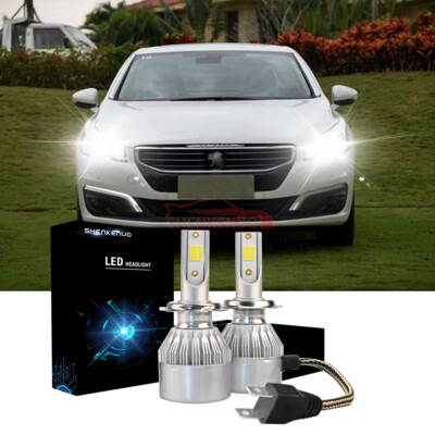 H7 LED Headlight Bulbs Conversion Kit Canbus Error Free For Peugeot 508 ...