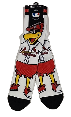 St. Louis Cardinals Socks Fredbird Mascot Crew Medium Youth Women MLB ...