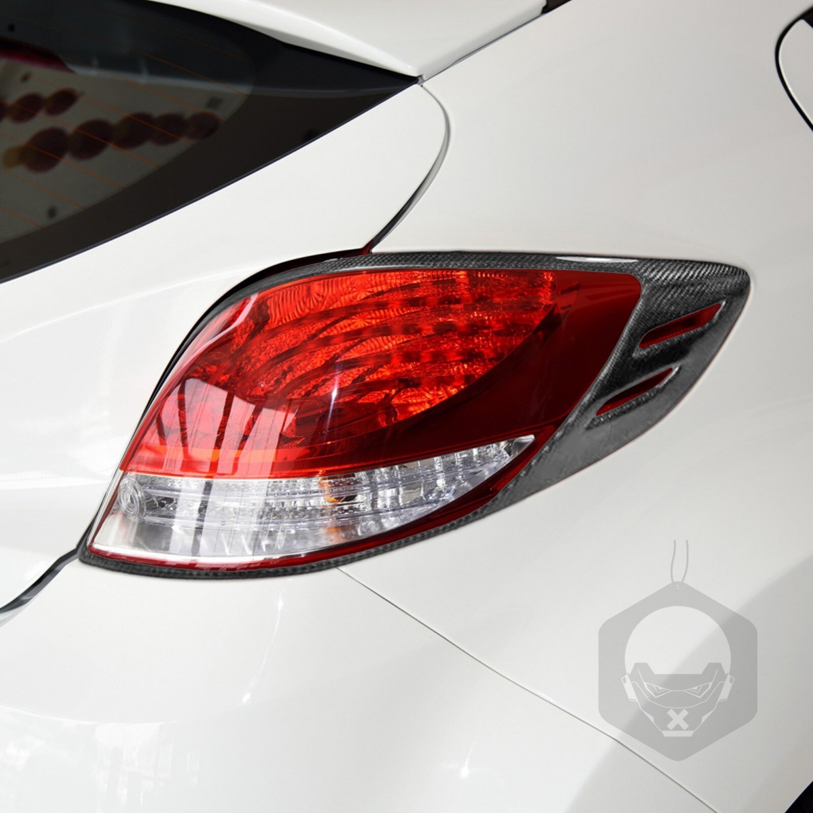 For Hyundai Veloster 2011-2017 Dry Carbon Fiber Rear Tail Light Lamp ...