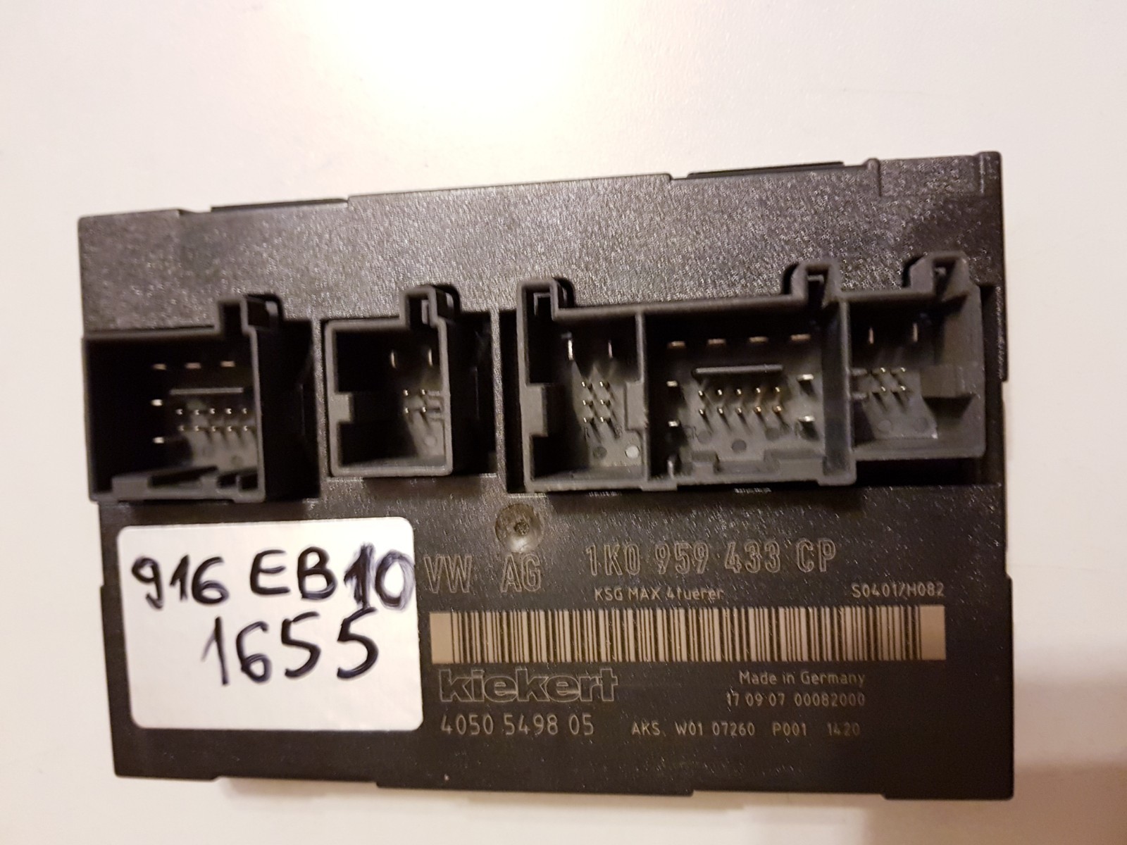 VW Touran 2008 Central Comfort Control Unit Module 1k0959433cp | eBay
