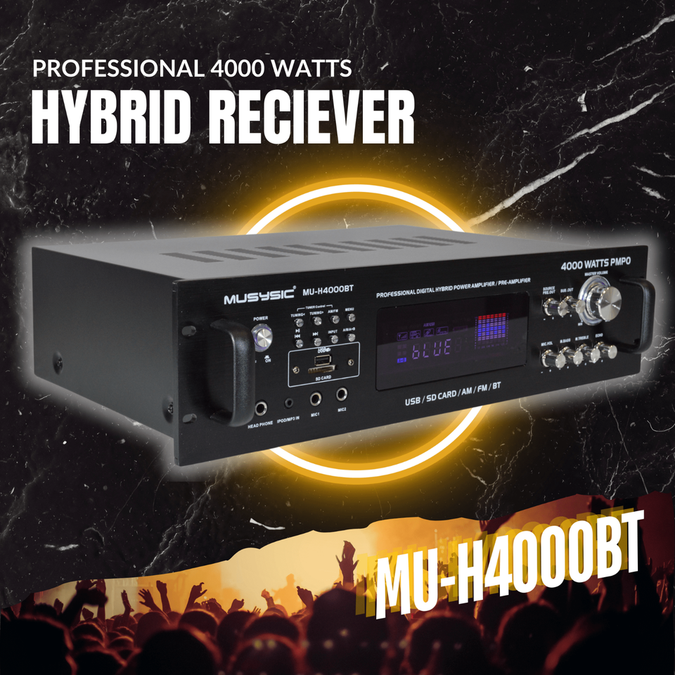 Professional 4000 Watts Hybrid Amplifier / Pre-Amplifier / Receiver MU ...