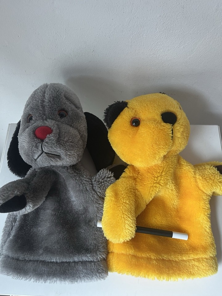 Sooty and Sweep Glove Hand Puppets with Squeaker & wand Soft Plush ...