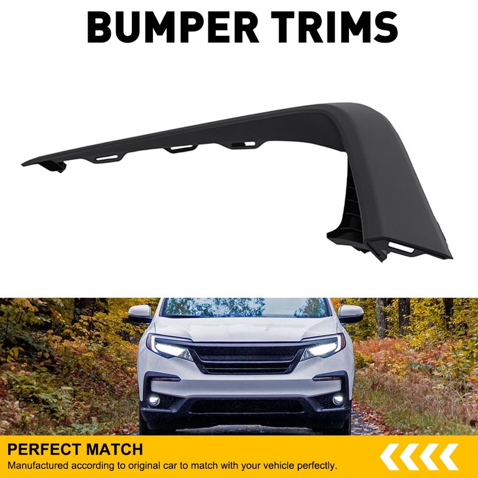 Black Front Left Upper Bumper Trim Cover Molding For 2019-2022 Honda ...