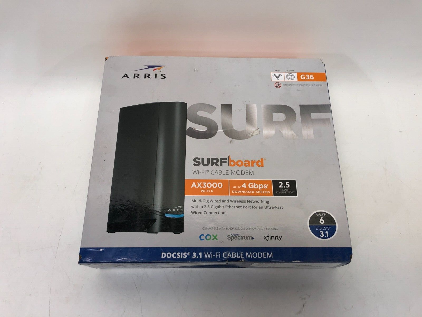 ARRIS SURFboard G36 Cable Modem WiFi 6 Router DOCSIS 3.1 850030172037 ...