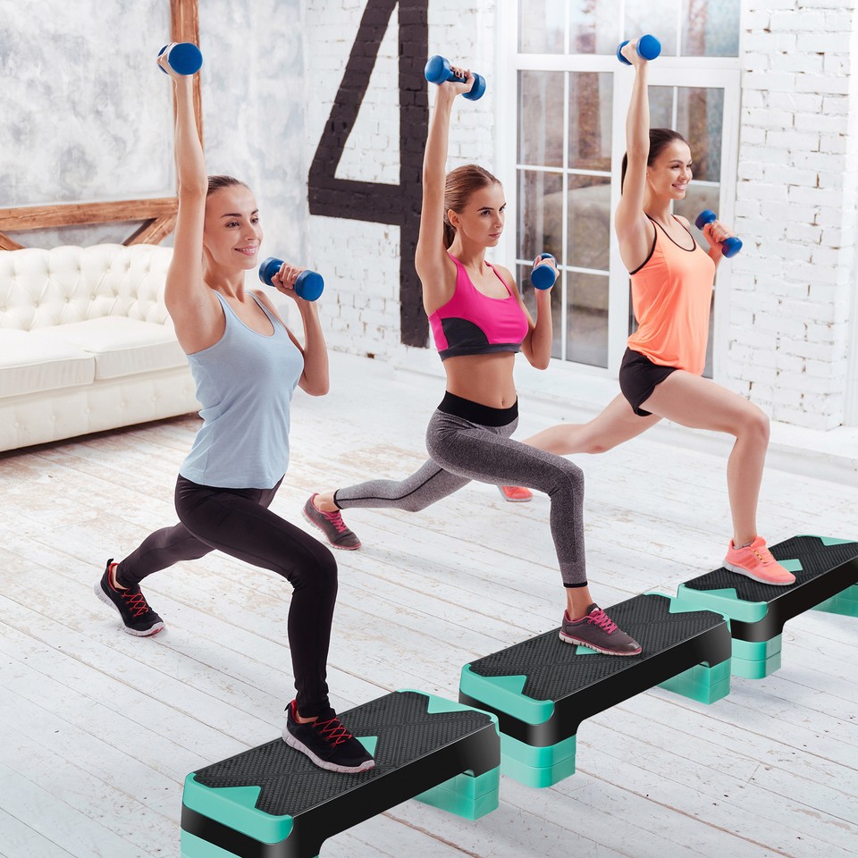 Adjustable Workout Aerobic Stepper Aerobic Exercise Step Platform for ...