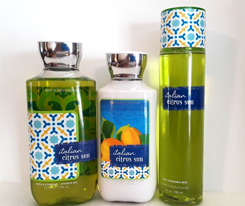 Bath Body Works Italian Citrus Sun Fragrance Mist Lotion Shower Gel ...