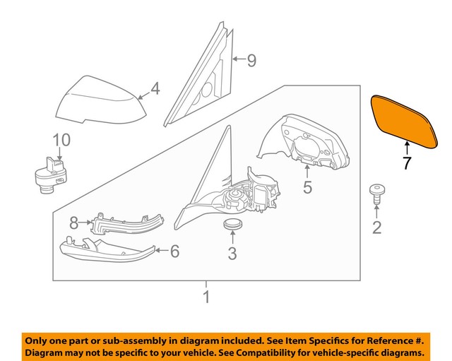 BMW 51167285004 Genuine OEM Factory Original Mirror Glass for sale ...