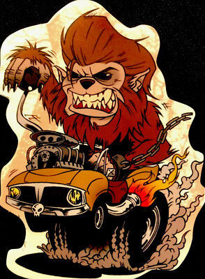 HOT ROD STICKER “HOWLING WOLF” 2 3/4 X 3 3/4“ UV GLOSSED!!! | eBay