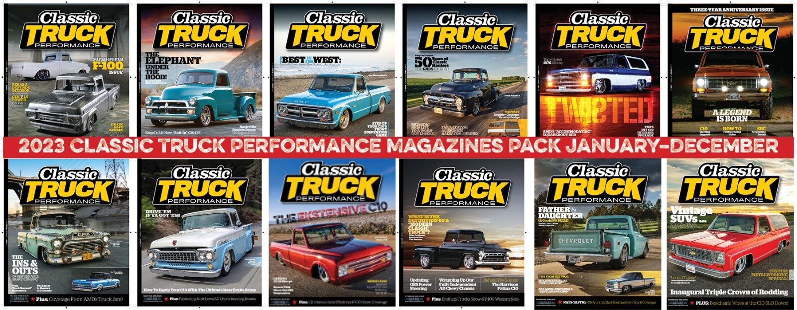Classic Truck Performance Magazine January - December 2023 Pack of all ...