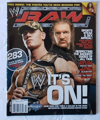 WWE Raw Magazine March 2006 John Cena & Triple H Cover - NO Poster | eBay