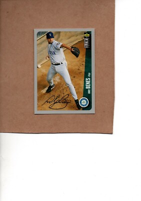 andy benes seattle mariners 317 collectors choice silver signature 1996 ...