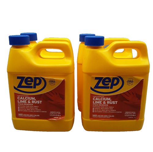 4 Pack, Zep Calcium Lime & Rust Stain Remover, (1 qt) | eBay