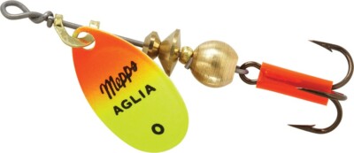 Mepps AGLIA 0 # Hot Orange Chartreuse | eBay