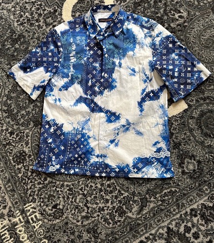 Rare Blue/White Large Louis Vuitton Button up | eBay