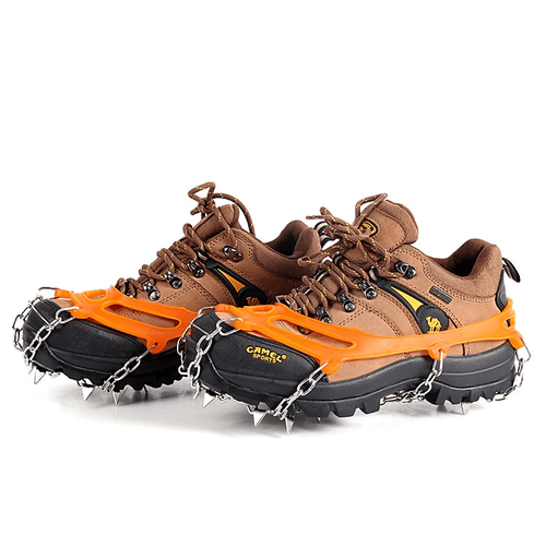 1 pair Outdoor ice claw anti slip shoe cover hiking shoe nail chain ...
