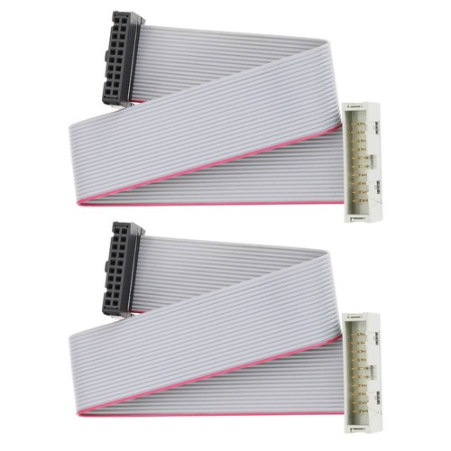 2x 20Pin Male to Female IDC Extension Cable 2.54mm Pitch 2 Row Flat ...