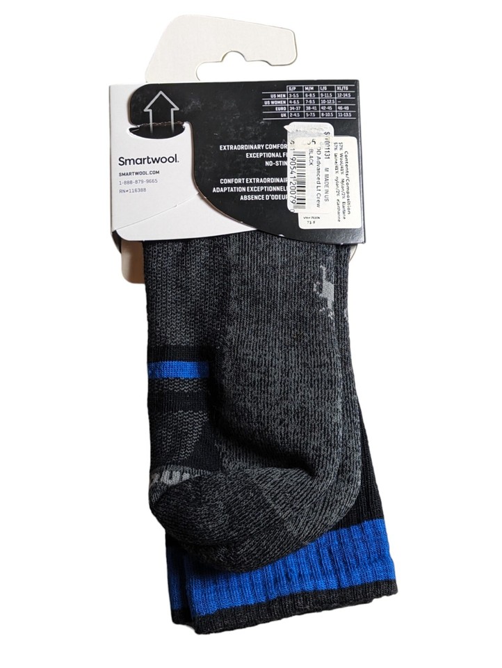 SmartWool Outdoor Advanced Crew Socks-Merino Wool Unisex Sz Medium New ...