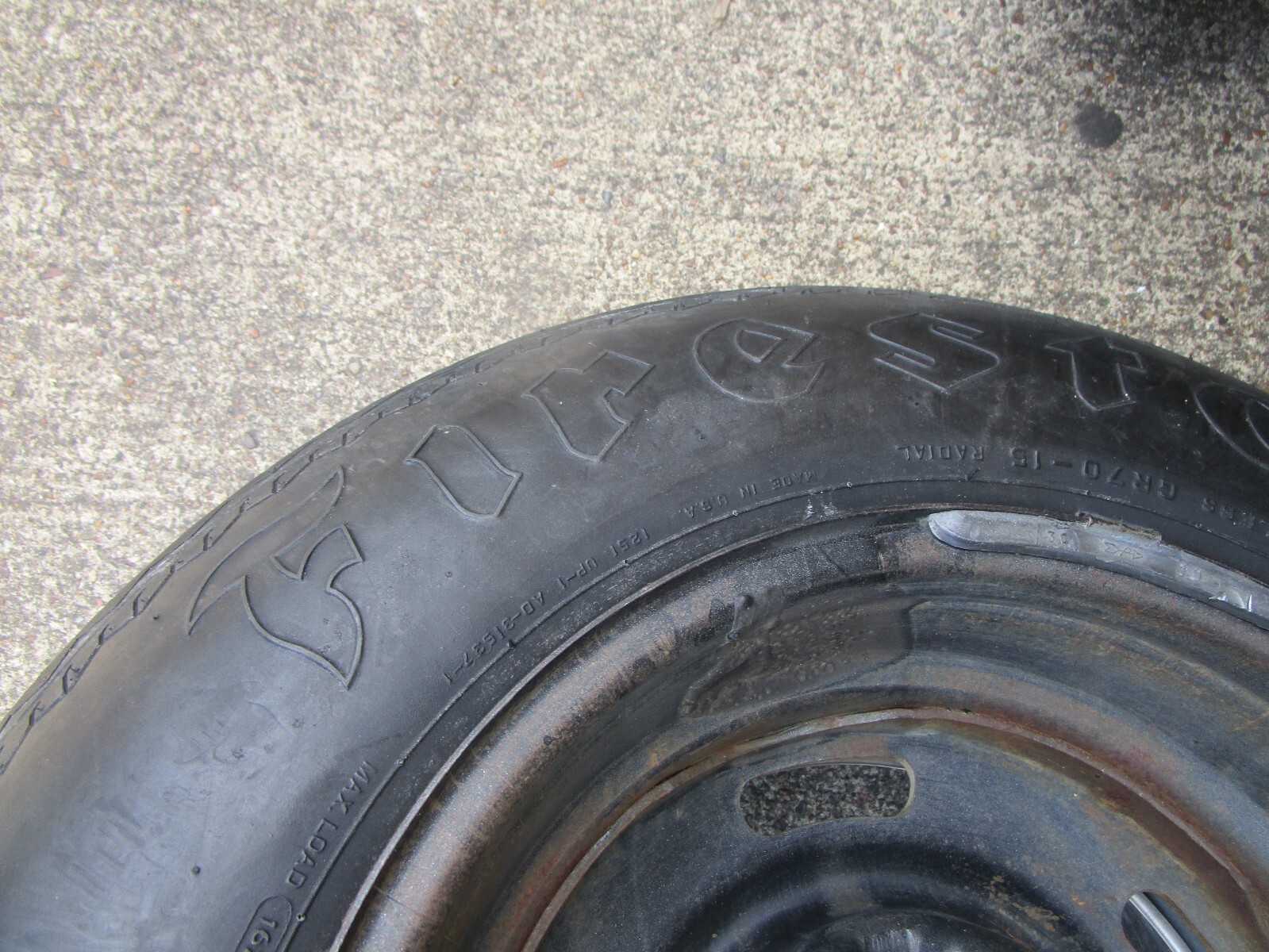 73/77 corvette rally wheels/ tires firestone steel radial 500 car set ...