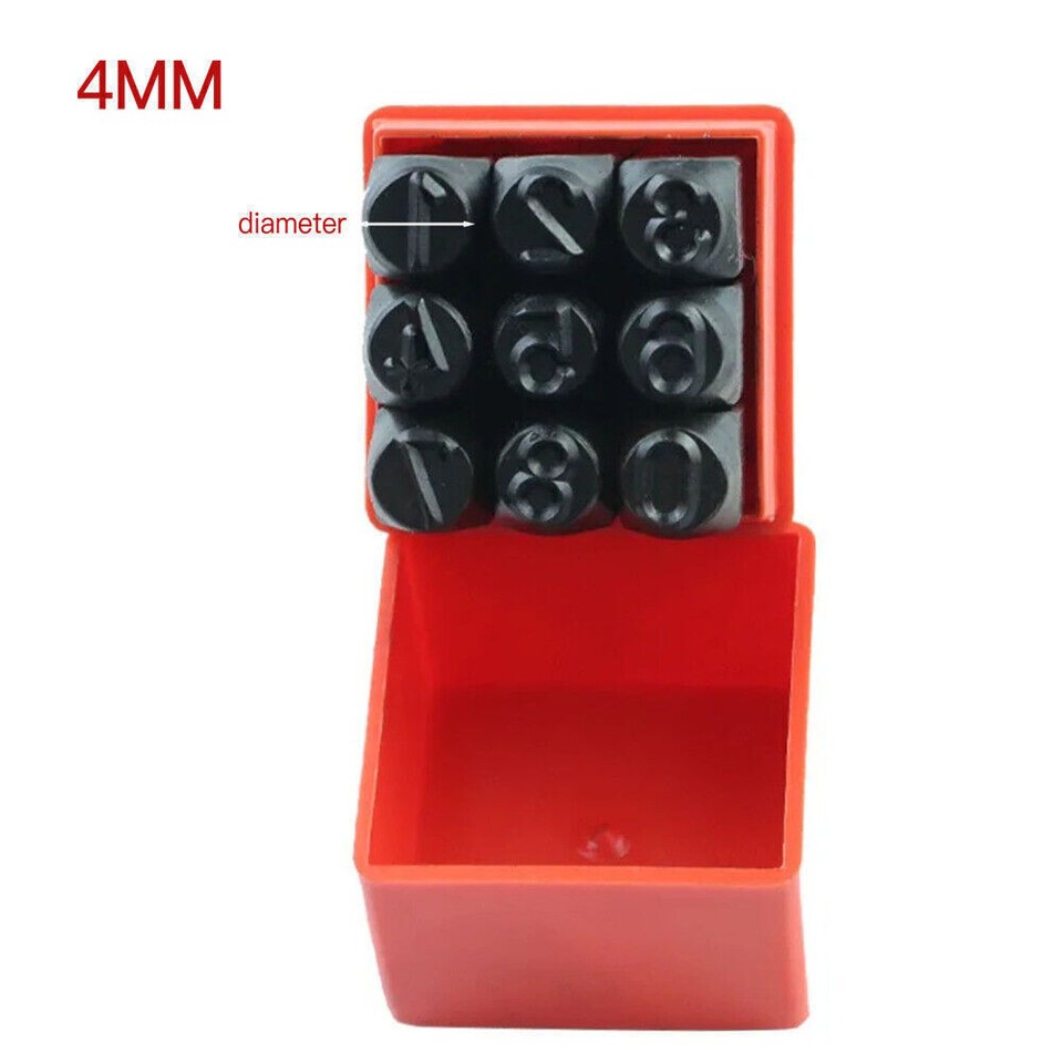 Metal Number Stamp Punch Set 9 Piece Stamping Tool Kit with Carrying ...
