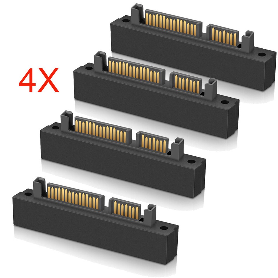 4x SAS to SATA 22-pin Male Converter SFF-8482 Female HDD Hard Drive ...