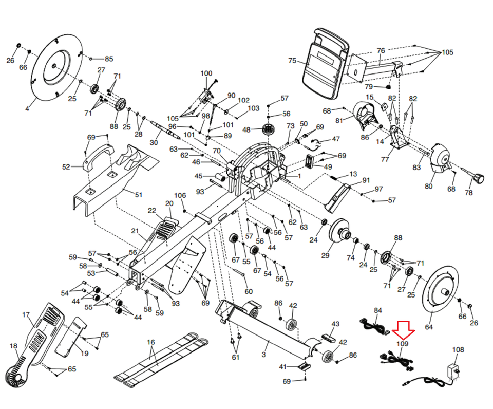 Proform 750R - PFRW581180 Rower Main Wire 406076 | eBay