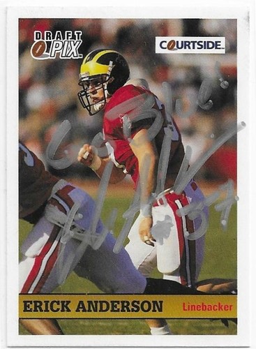 ERICK ANDERSON Autographed Signed 1992 Courtside card Michigan ...