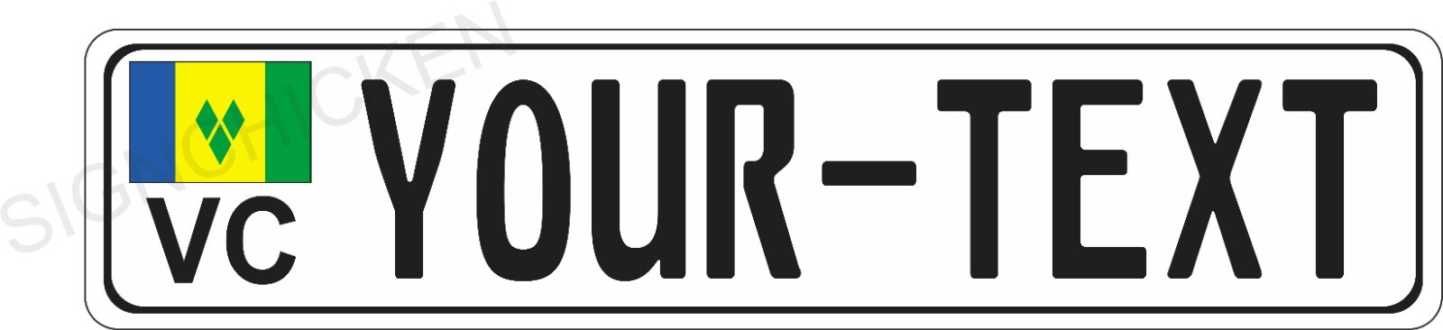 SAINT VINCENT, GRENADINES, EURO TAG, BMW, European style License Plate ...