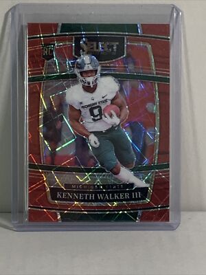 Kenneth Walker III #15 Red Lazer Prizm 2022 Panini Select Draft Picks ...