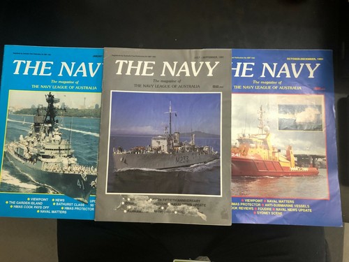 3 x The Navy Magazine - Navy League of Australia - 1991 - Jan, July ...