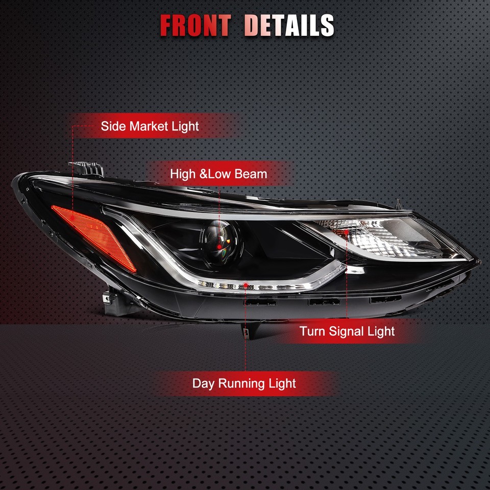Fits Chevy Cruze 2016-2019 LED DRL Headlights Assembly Pair Left ...