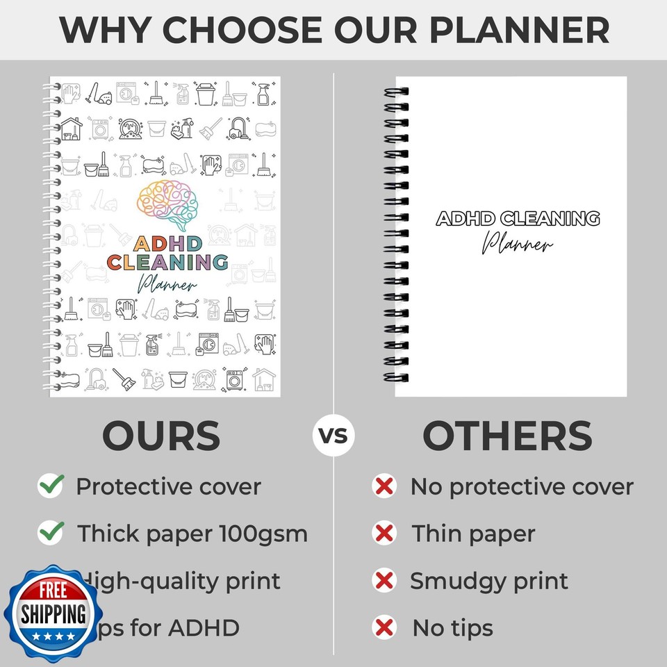ADHD Cleaning Planner, ADHD Cleaning and Organizing Planner for A | eBay