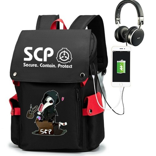 SCP Foundation Backpack Laptop Bags Men Women Travel Bags USB Oxford ...