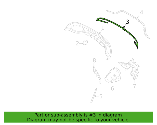 Mercedes Benz Genuine C300 2019-2020 Rear Center Molding OE 2058859201 ...