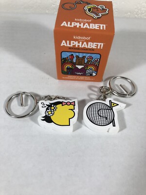Kidrobot Alphabet! Keychain Collection - Yellow F & White G - Mike ...
