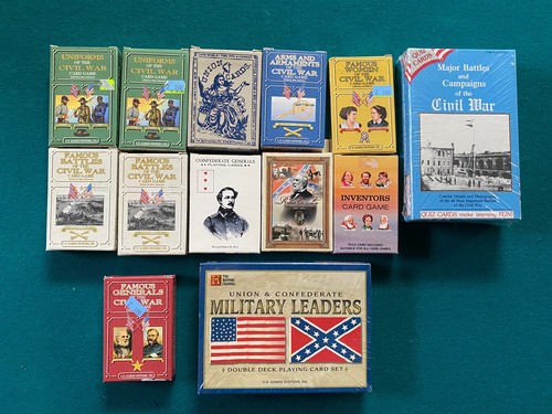 civil war playing cards LOT 12 Sets / Still With Original Wrapping | eBay