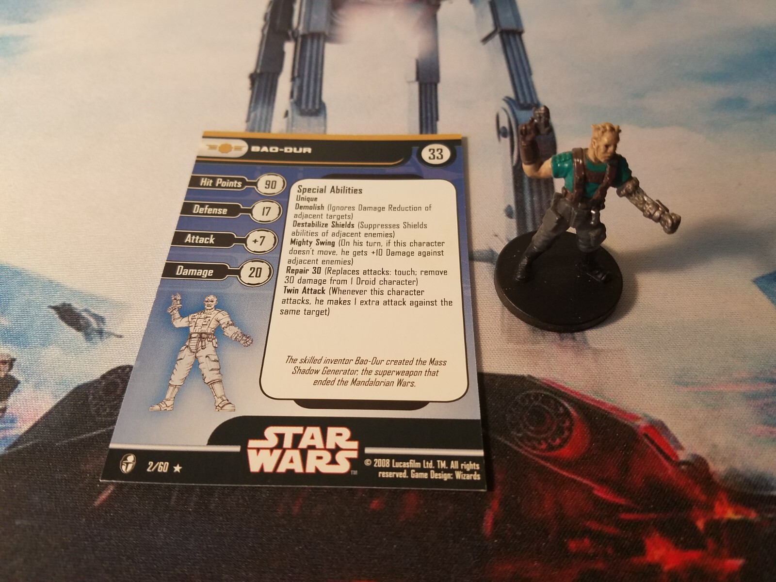 Star Wars Miniatures Knights of the Old Republic 02 Bao-Dur | eBay