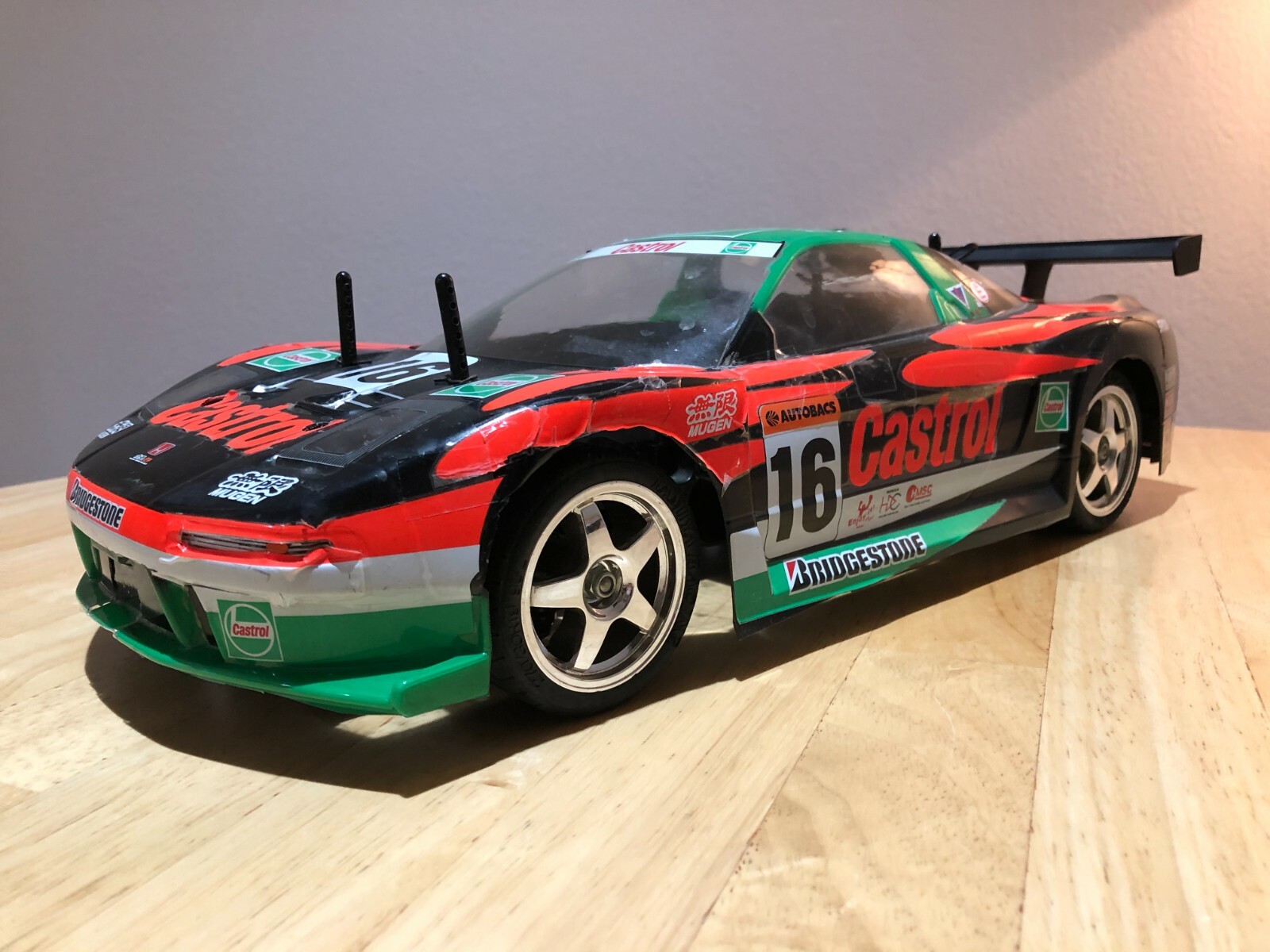 Tamiya TB-01 With JGTC Castrol NSX Wide Body With Servo & Motor | eBay