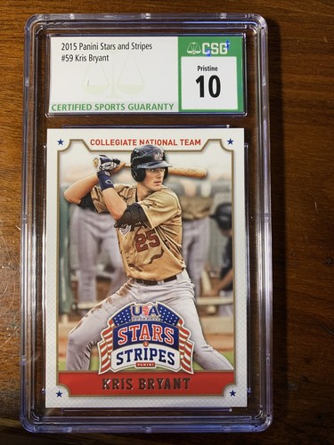 2015 Panini USA Baseball Stars & Stripes Kris Bryant ROOKIE CSG 10 ...