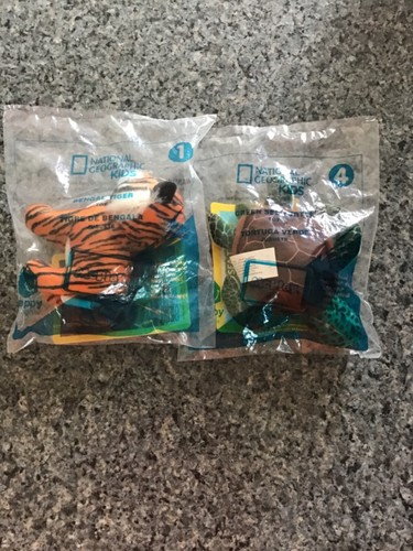McDonalds National Geographic Kids Bengal Tiger Turtle Plush Happy Meal ...