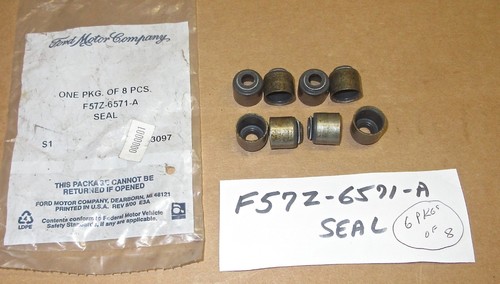 NOS OEM Ford F57Z-6571-A set 8 valve stem seals 1998-2001 Ranger 2.3L ...