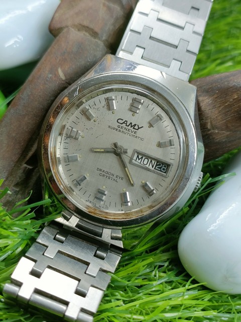 Camy Geneve Montego 7729 Superautomatic Crystal 17J Day-Date Swiss Men ...