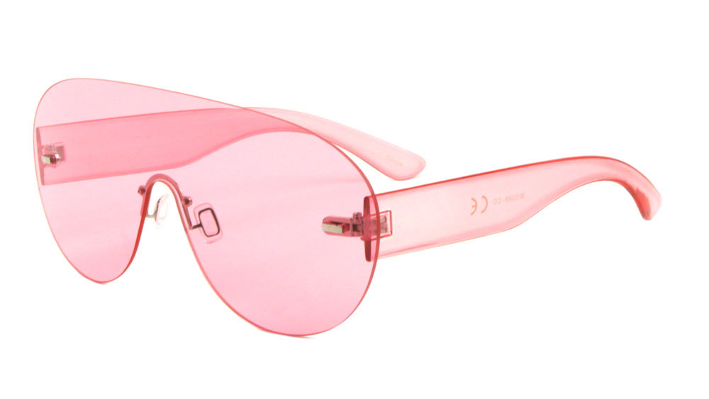 ASPEN RIMLESS OVERSIZED SHIELD MONO LENS FUTURISTIC SUNGLASSES GOGGLES ...