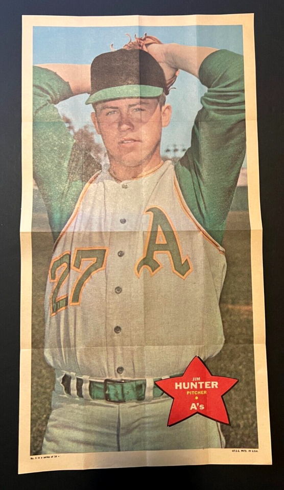 1968 Topps Posters Baseball Complete Set (24) Mantle Clemente Aaron ...