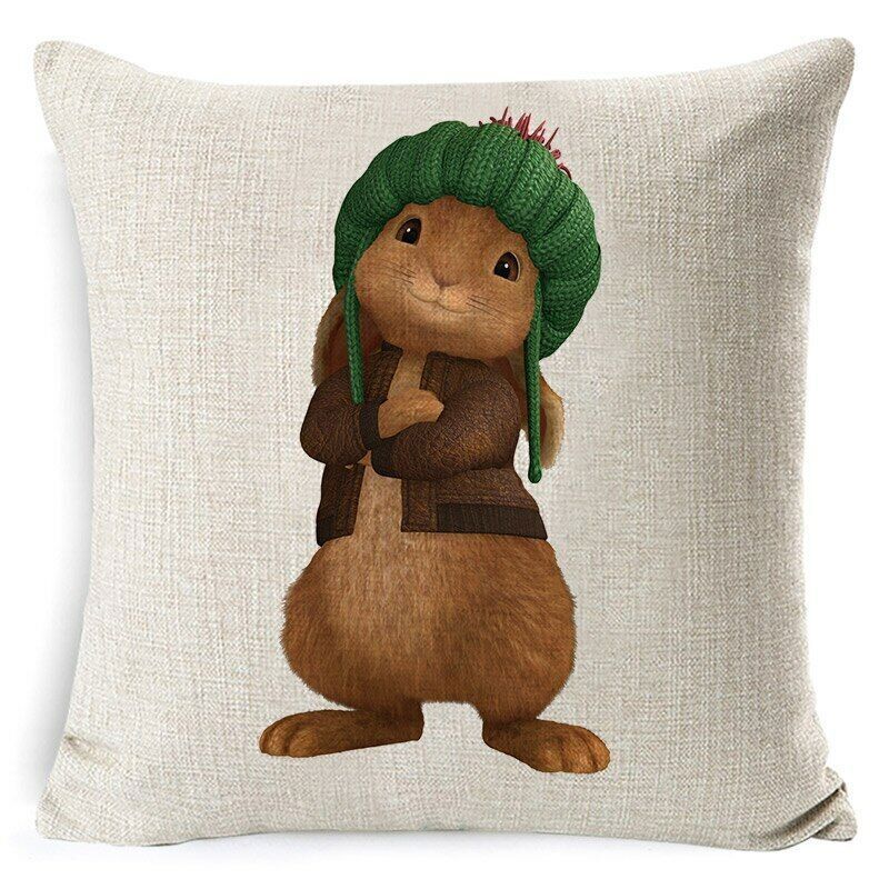 Peter Rabbit Cushion Cover Polyester Pillow Cover Animal Pillow Case ...