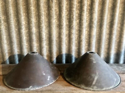 2 x Vintage Metal Light Shades | eBay