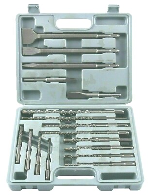 17 pcs Drill Bits & Chisel SDS Plus Rotary Hammer BIt Set Fits Bosch ...