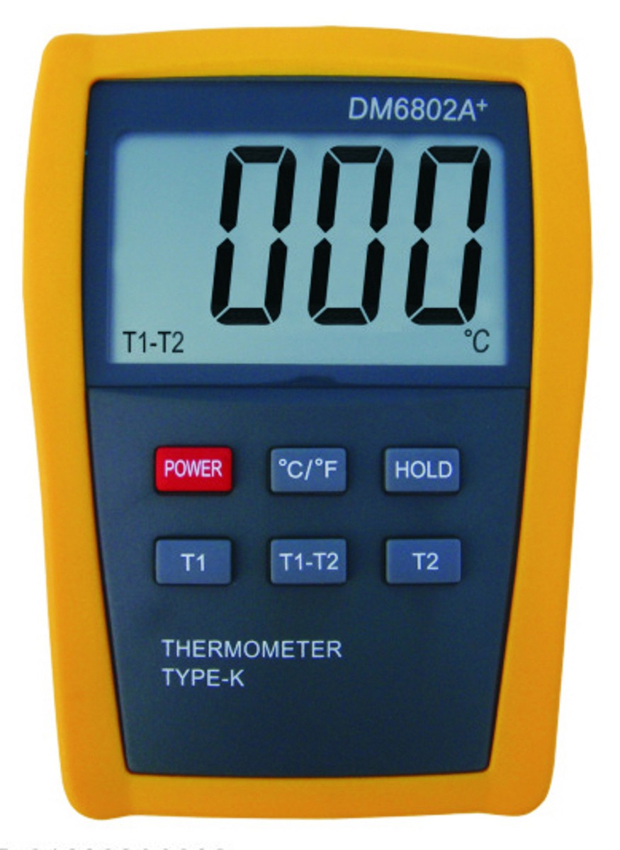 K-type Dual Thermometer Dual Input K-Type Digital Thermometer - HVAC ...